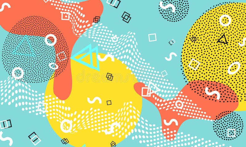 Abstract Fun Background. Colour Shapes Pattern. Stock Vector ...