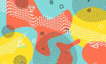 Abstract Fun Background. Colour Shapes Pattern Stock Vector ...