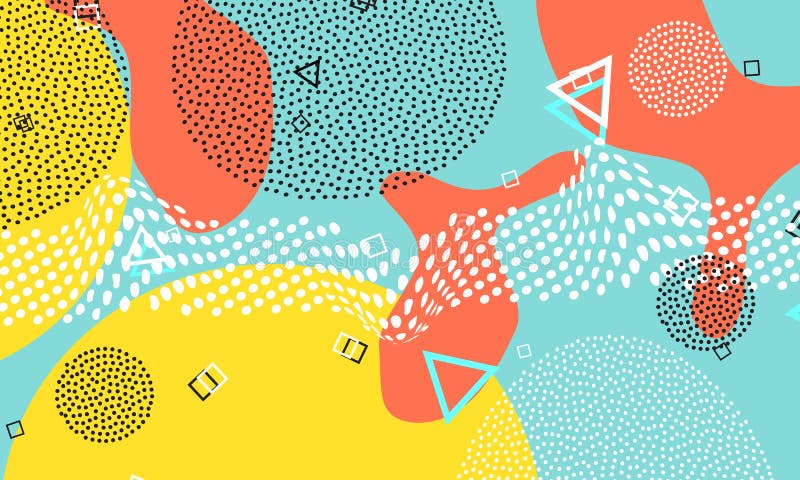 Abstract Fun Background. Colour Shapes Pattern Stock Vector ...