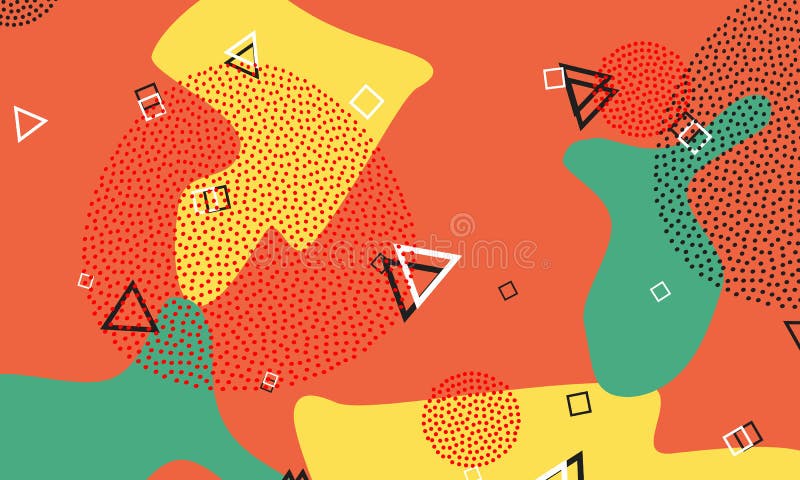 Abstract Fun Background. Colour Shapes Pattern Stock Vector ...