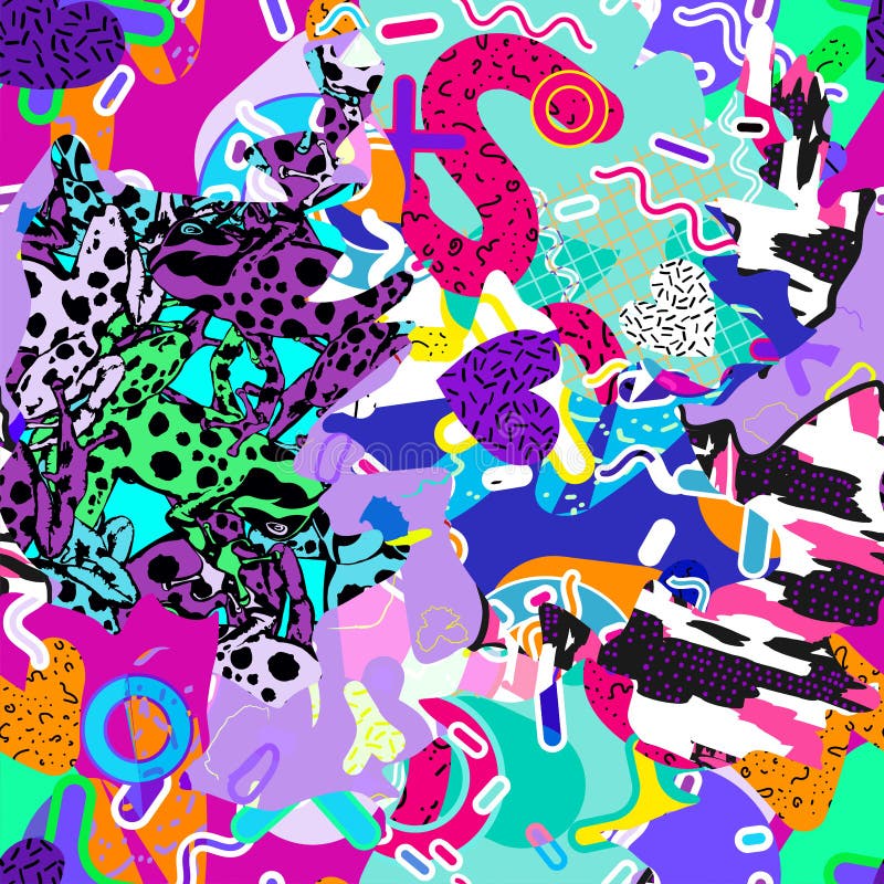 Abstract Fun Color Pattern Cartoon Texture for Doodle Geometric ...