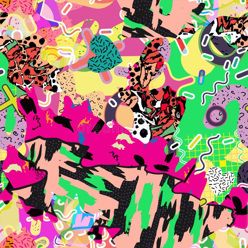 Abstract Fun Color Pattern Cartoon Stock Illustrations – 40,464 ...