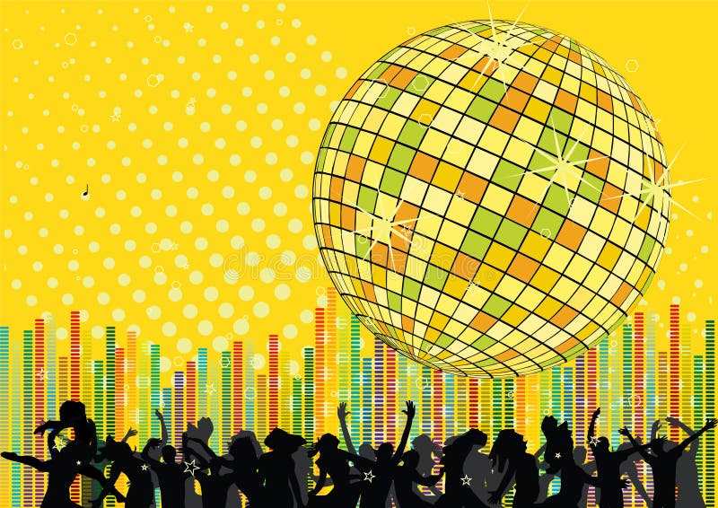 Abstract Fun Design with Party Stock Vector - Illustration of disc ...