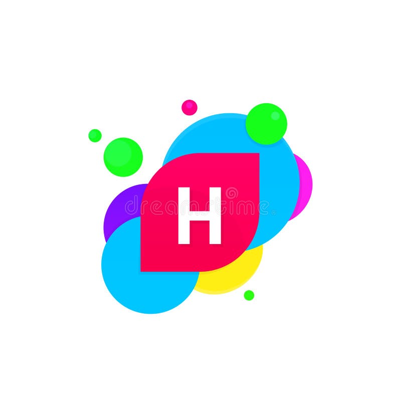 Abstract Fun H Letter Logo Creative Flat Children Avatar Vector Stock ...