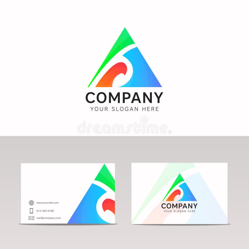 Abstract Fun Triangle Icon Company Sign Vector Design Stock Vector ...