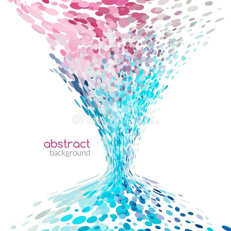 Abstract Funnel Tornado Background Colorful Dots. Banner Background ...