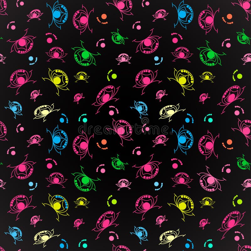 Funny Abstract Color Pattern Wallpaper Stock Vector - Illustration of ...