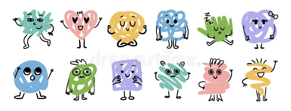 Funny Abstract Characters Stock Illustrations – 11,919 Funny Abstract ...