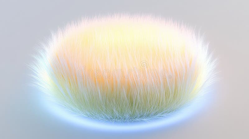 Abstract Furry Sphere with Gradient Colors on a Subtle Background Stock ...