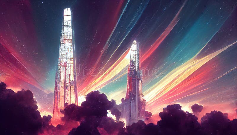 Abstract Future Background with Shuttle, AI Generated Stock ...