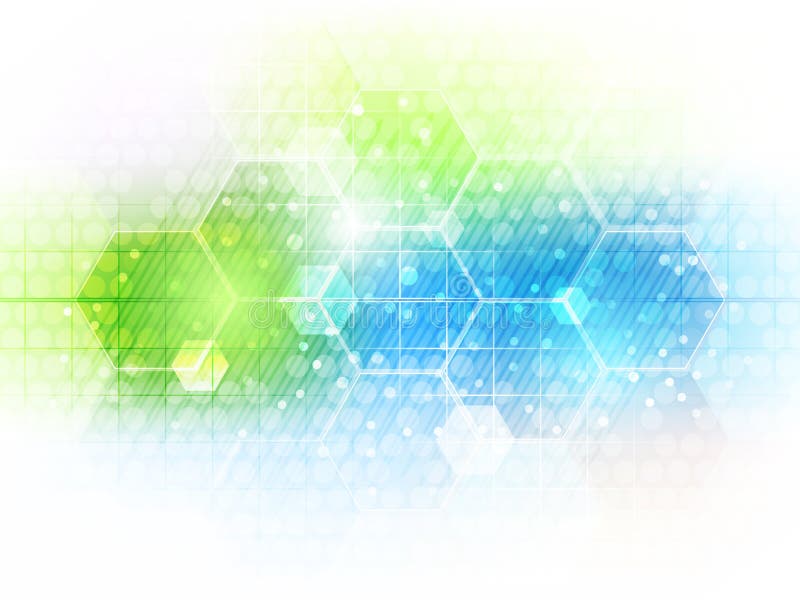 Abstract Future Business Technology Background with Hexagon Pattern ...