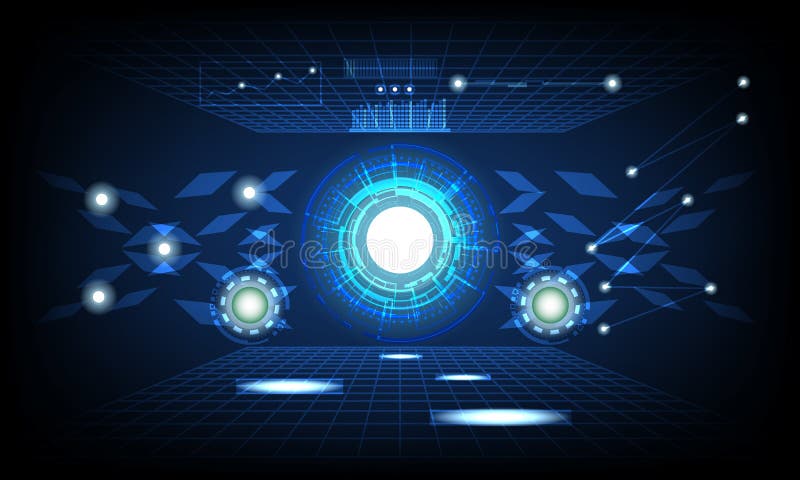 Future Circle Modern Vector Set Stock Vector - Illustration of yellow ...