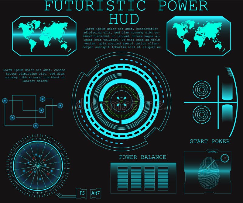 Abstract Future, Concept Vector Futuristic Blue Virtual Graphic Touch User Interface HUD. Stock ...