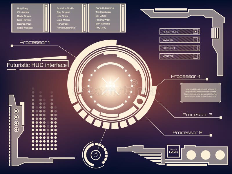 Abstract Future, Concept Vector Futuristic Virtual Graphic Touch User ...