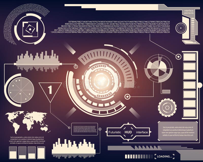 Abstract Future, Concept Vector Futuristic Virtual Graphic Touch User ...