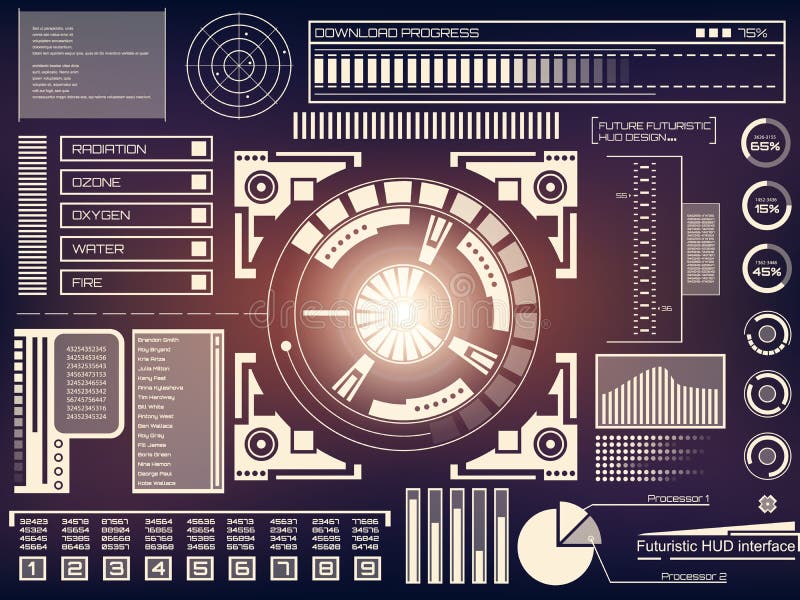 Abstract Future, Concept Vector Futuristic Virtual Graphic Touch User ...