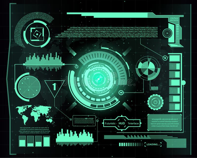 Abstract Future, Concept Vector Futuristic Virtual Graphic Touch User ...