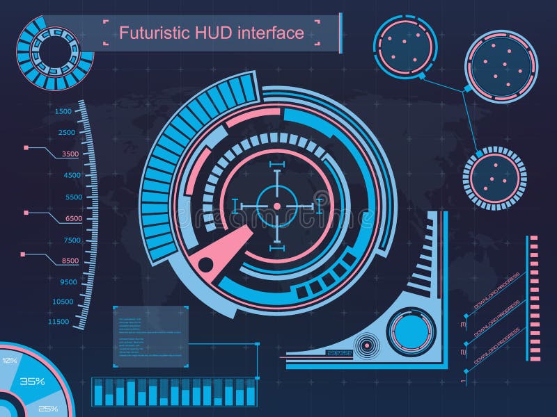 Abstract Future, Concept Vector Futuristic Virtual Graphic Touch User ...