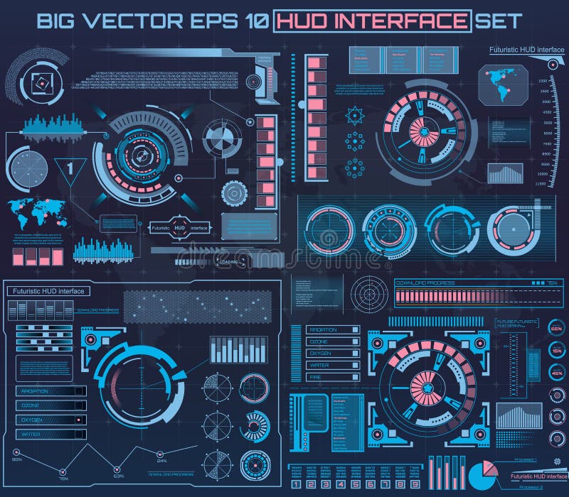 Abstract Future, Concept Vector Futuristic Virtual Graphic Touch User ...