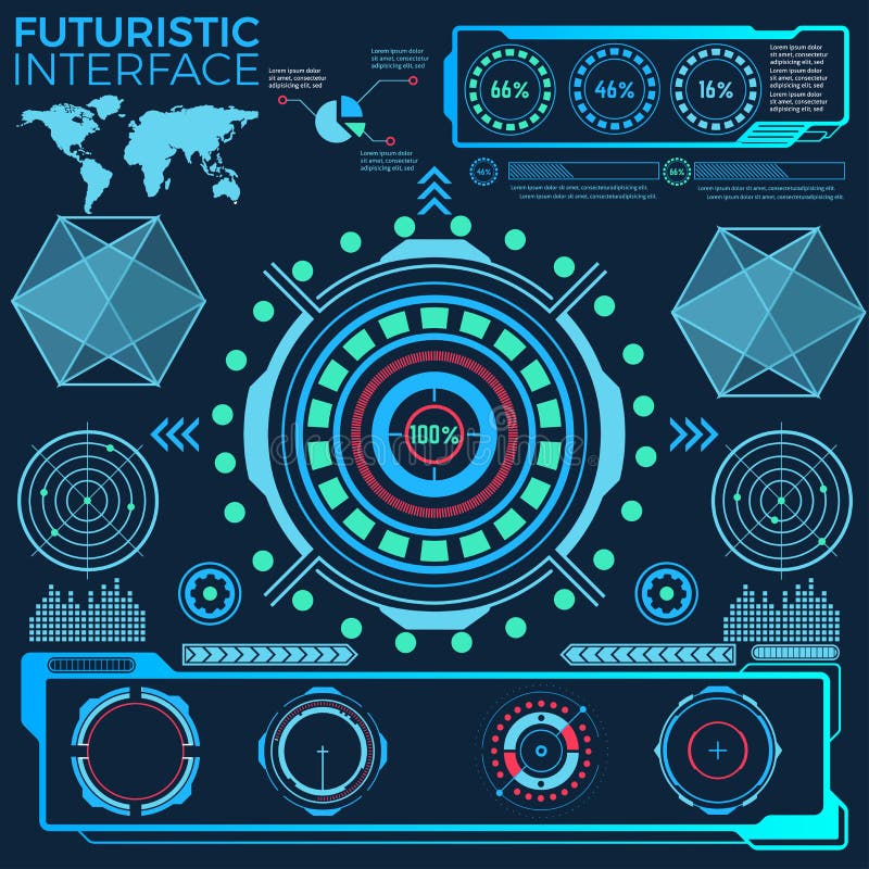 Abstract Future, Concept Vector Futuristic Interface. Communications ...