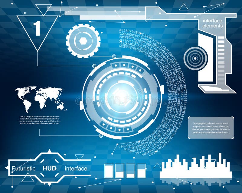 Abstract Future, Concept Vector Futuristic Virtual Graphic Touch User ...