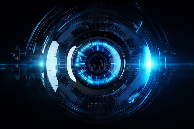 Abstract Future Digital Science Technology Concept. Digital Retinal ...