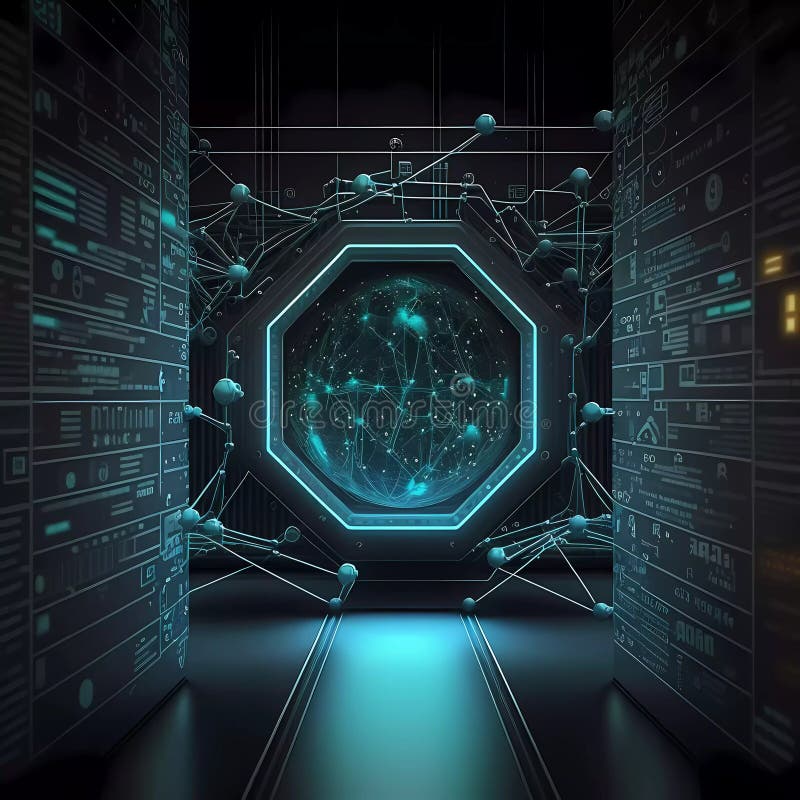 Abstract Future Internet Technology Network Concept Background Stock ...