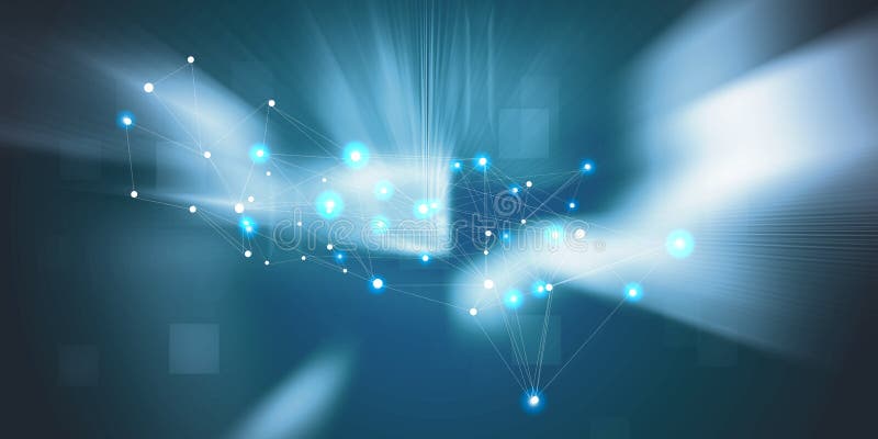 Abstract Future Network Technology Background Illustration Stock ...