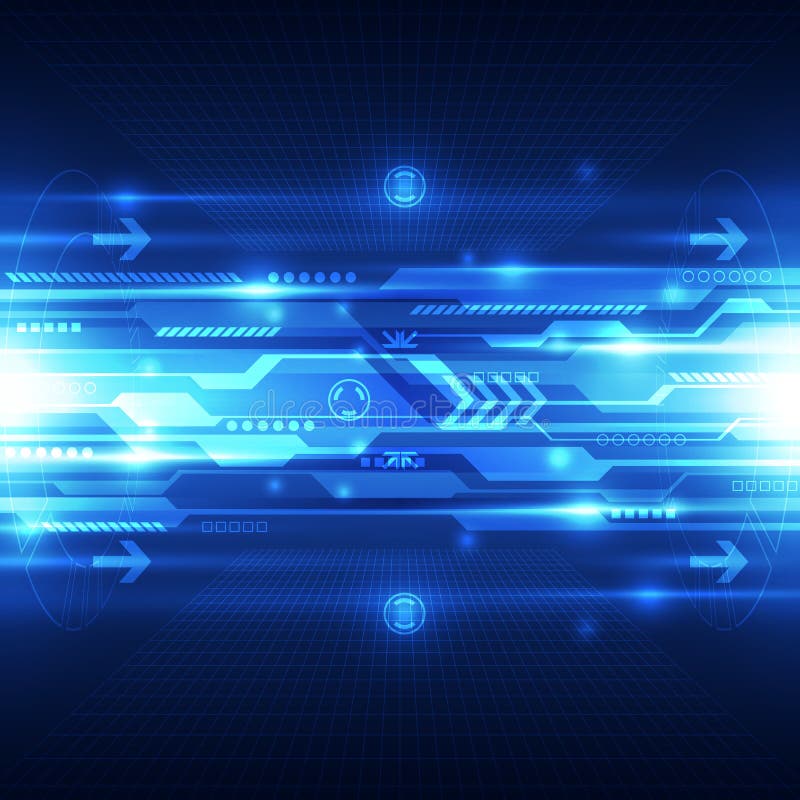 Abstract Future Speed Technology System Background, Vector Illustration ...