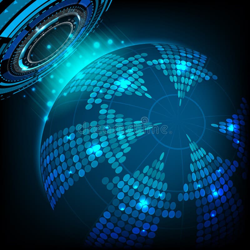 Abstract Future Technology and Arrow at World Concept Background Stock ...