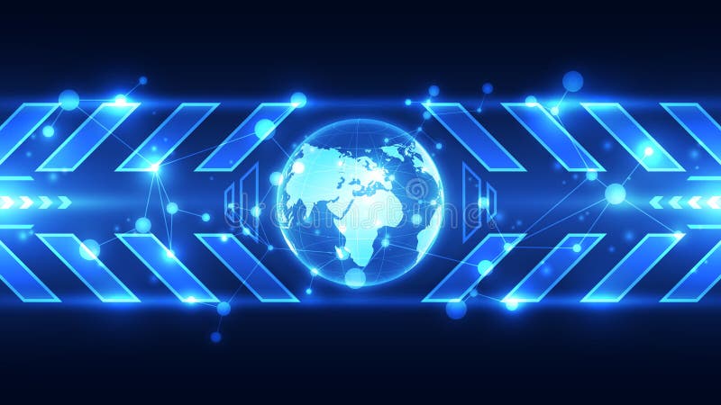 Abstract Future Technology Background Concept of Global Business from ...