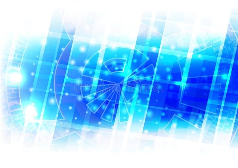 Abstract Future Technology with Blue Background, Vector Design Stock ...