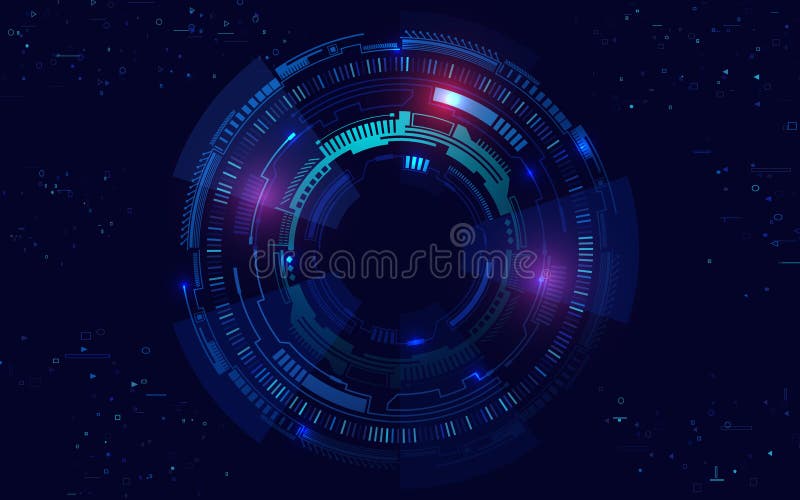 Abstract Future Technology with Blue Background. Vector Illustration ...