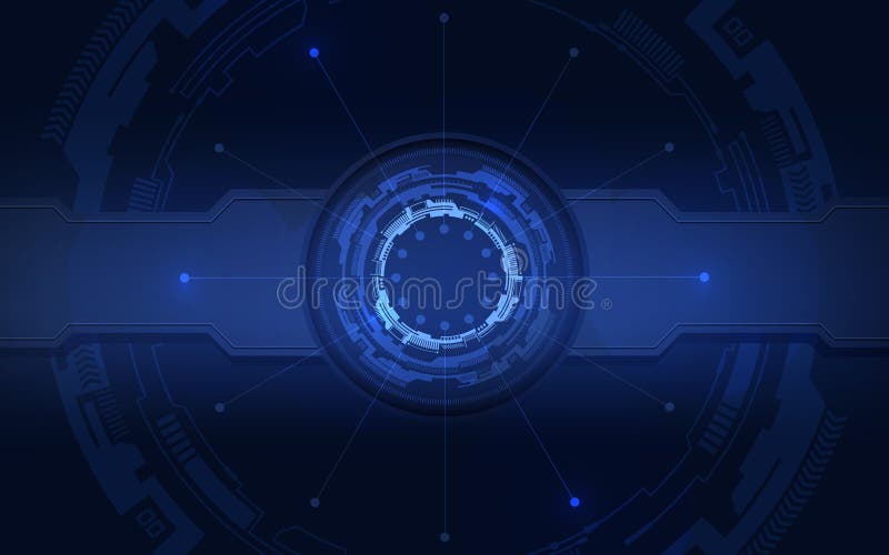 Abstract Future Technology with Blue Background. Vector Illustration ...
