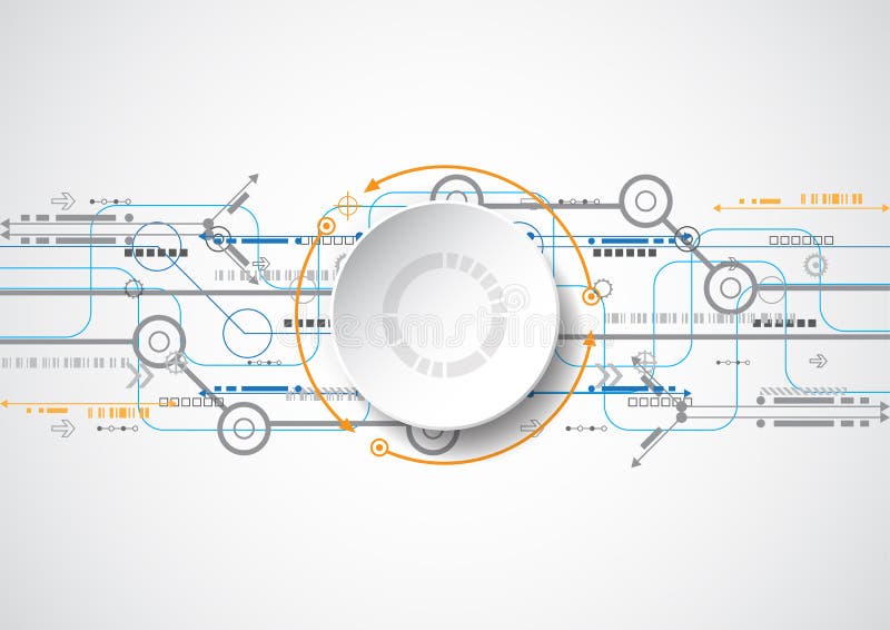 Abstract Future Technology Concept Background with Various , Vector ...