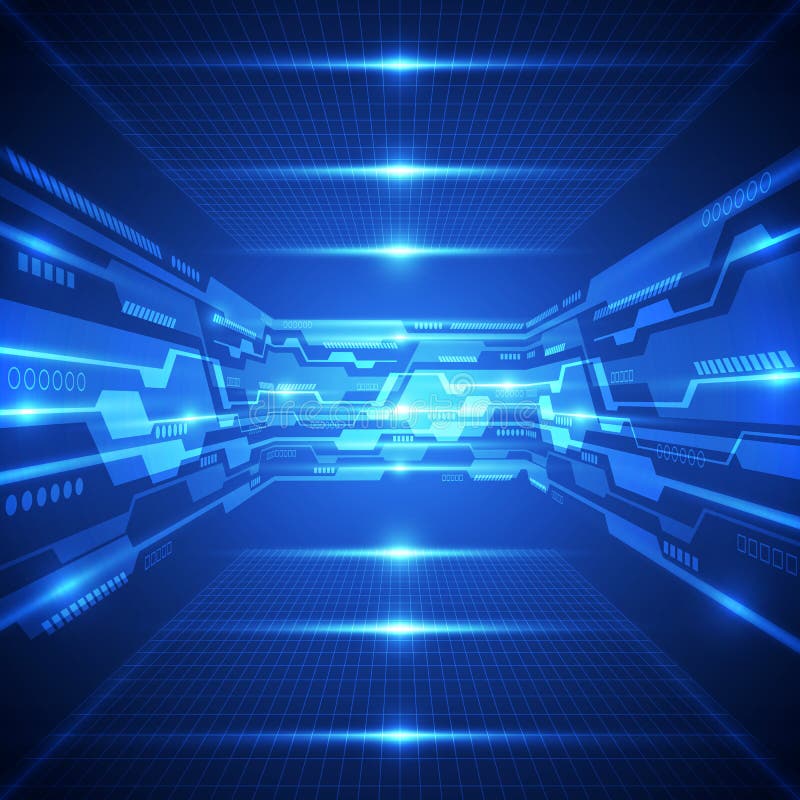 Abstract Future Technology Concept Background, Vector Illustration ...