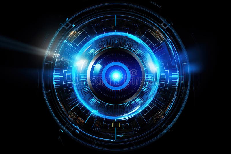 Abstract Future Technology Concept. Futuristic Virtual Graphic Touch ...