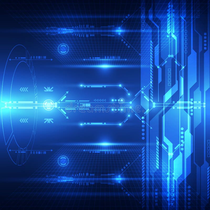 Vector Abstract Future Technology, Electric Telecom Background Stock ...