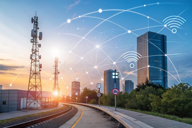 Abstract Future Technology Telecoms Background, Illustration Innovation ...