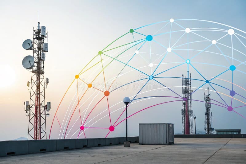 Abstract Future Technology Telecoms Background, Illustration Innovation ...