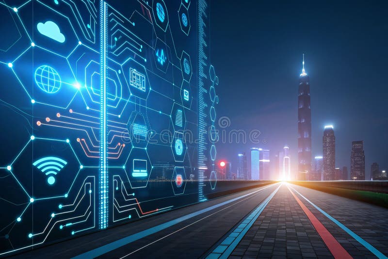 Abstract Future Technology Telecoms Background, Illustration Innovation ...