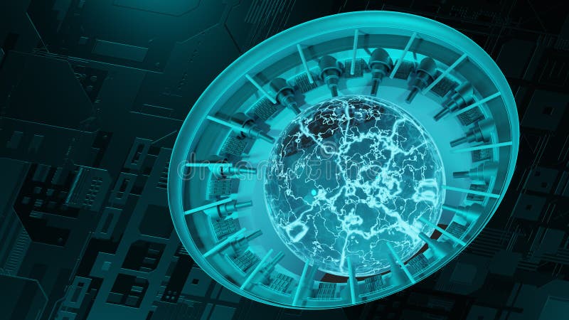 Abstract Future Technology Vision Background Stock Photo - Image of ...