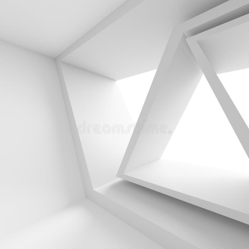 Abstract Futuristic Architecture Background. Minimal Office Interior ...