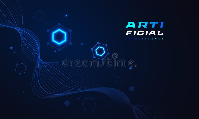 Abstract Futuristic Artificial Intelligence Technology Background. Big Data Background with ...