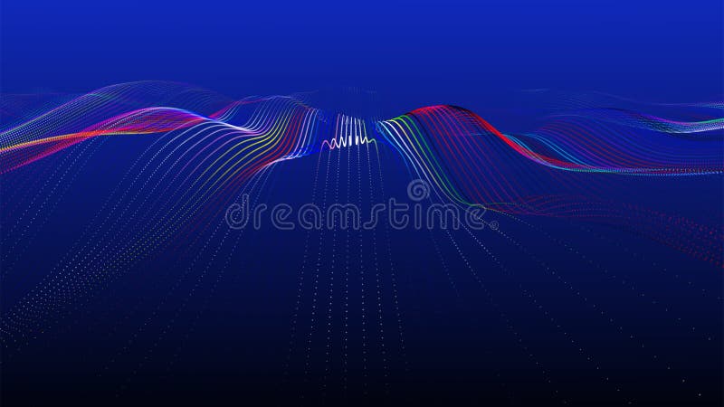 Abstract Futuristic Background Big Data Visualization Network Connection Data Transfer 3d