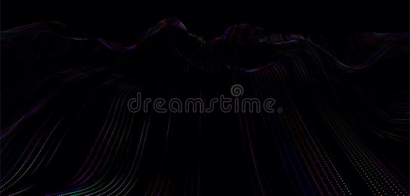 Abstract Futuristic Background Big Data Visualization Network Connection Data Transfer 3d
