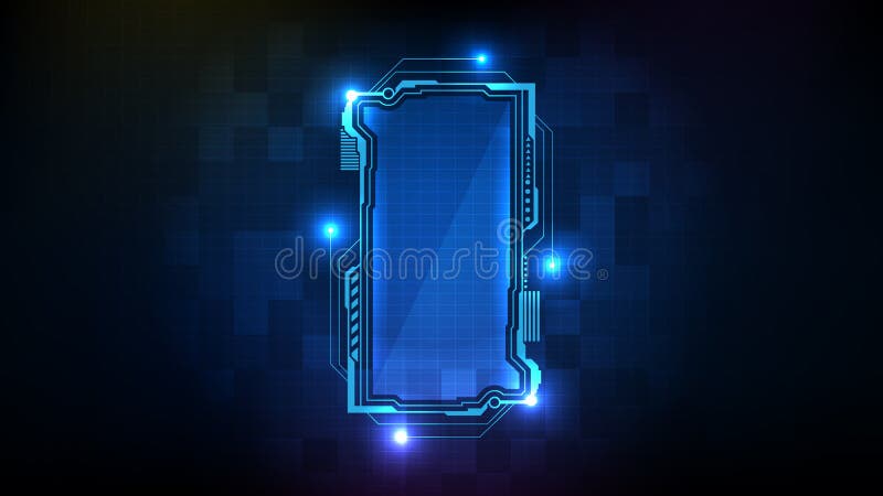 Futuristic Background of Blue Glowing Digital Numbers. Sci Fi ...