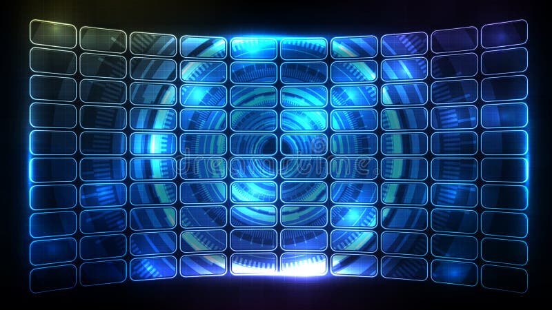 Futuristic Background of Blue Glowing Hud Ui Frame Element Panel ...