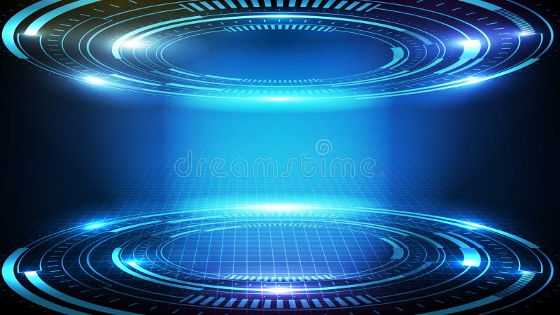 Futuristic Background of Blue Glowing Technology Sci Fi Frame Hud Ui ... Futuristic Background of Blue Glowing Technology Sci Fi Frame Hud Ui ...