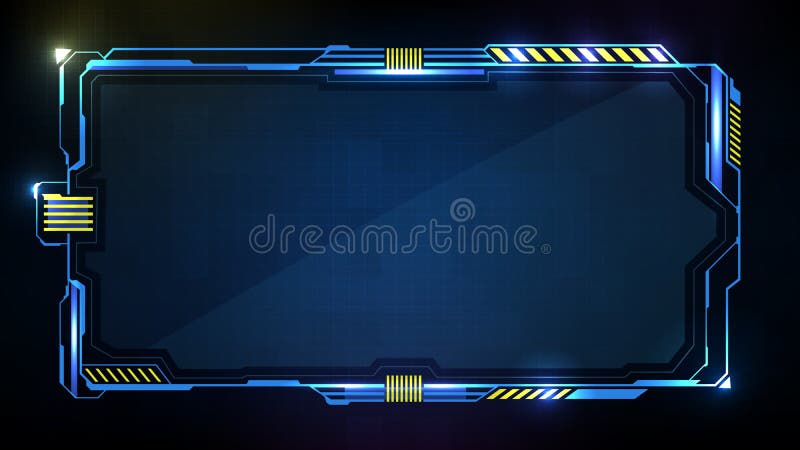 Futuristic Background of Blue Glowing Technology Sci Fi Frame Hud Ui ... Futuristic Background of Blue Glowing Technology Sci Fi Frame Hud Ui ...